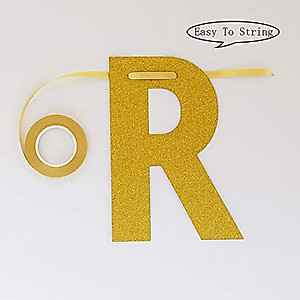 MAGJUCHE Gold glitter Cheers to 38 years banner,38th birthday party decorations