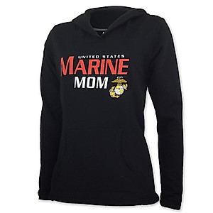 Armed Forces Gear Ladies United States Marine Corps Mom Hood (Black), x-large, Black