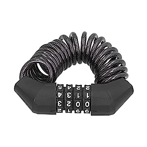 01 Bicycle Security Padlock, Helmet Cable Lock Portable Resettable for Skateboards for Gates for Bicycles