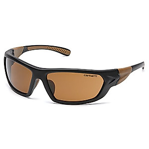 Carhartt Carbondale Safety Sunglasses with Sandstone Bronze Lens Black/tan