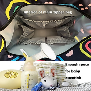 MNSRUU Diaper Bag Magic Galaxy Bat Diaper Bag Backpack Multifunction Travel Diaper Bag Tote Large Capacity Diaper Changing Backpacks for Moms Dads