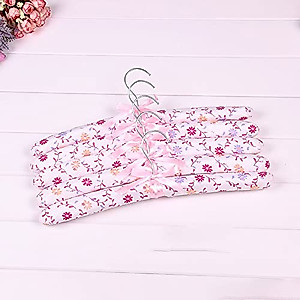 10PCS Clothes Hangers Printed Bow Padded Hanger Thickened Non-Slip Wedding Dress Hanger for Closet or Bedroom