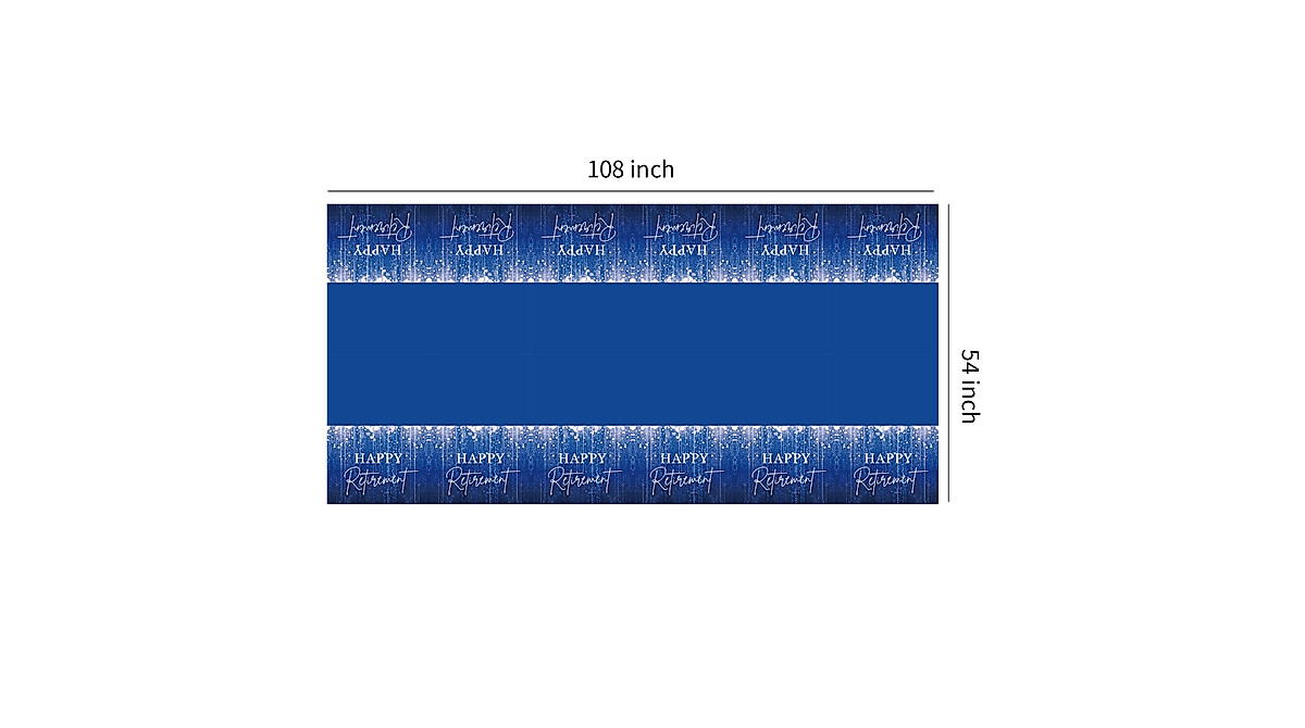 Elegant Blue Retirement Party Tablecloths - 3 Pack