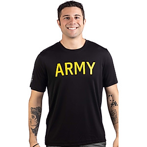 Ann Arbor T-shirt Co. Army Wicking PT Style Shirt | U.S. Military Performance Training Workout T-Shirt-(Poly,XL)