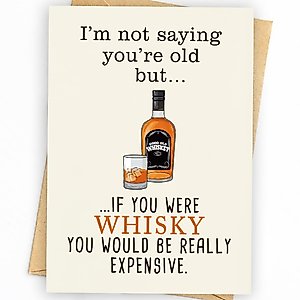 WowBefun Greeting Card, Birthday Card for Husband, Men, Boyfriend, Him, Funny Gift, Happy Birthday, Premium 400gsm Cardstock