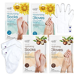 NEW Epielle Hydrating & Moisturizing Gloves & Socks Masks Combo 12pk for Hand and Foot STOCKING STUFFERS!!