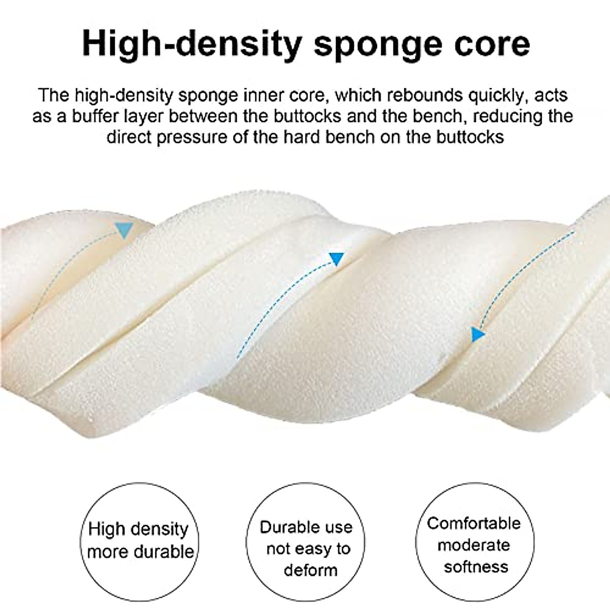 Dining Chair Cushion with Ties,Cotton Linen Square Chair Pad Comfort and Softness Seat Cushion with Non Slip Back,japanese Chair Pad for Kitchen Living Room Office Chair(4pcs(17x16x14inch), Blue)