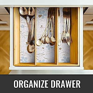 Ray Star Shelf Liner, 12in x 10FT Non Adhesive Floral Cabinet Liner for Pantry Refrigerator Drawer, Strong Grip Non Slip Waterproof Easy Trim, Durable Shelf Liners for Kitchen Cabinets Organization