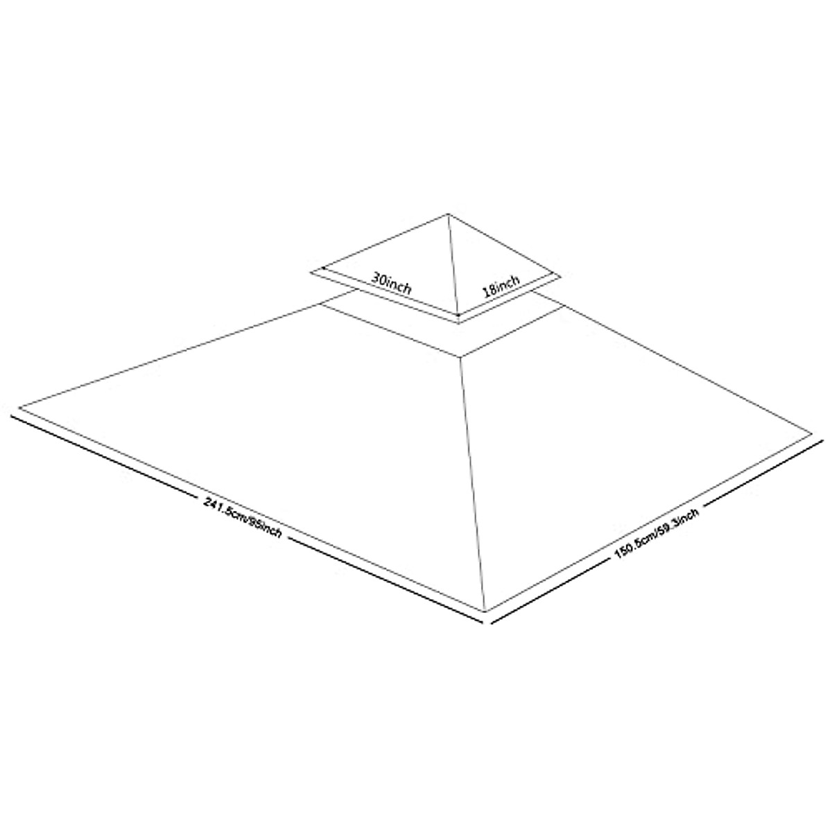 MASTERCANOPY Grill Gazebo Replacement Canopy for Model L-GG001PST-F (Brown)