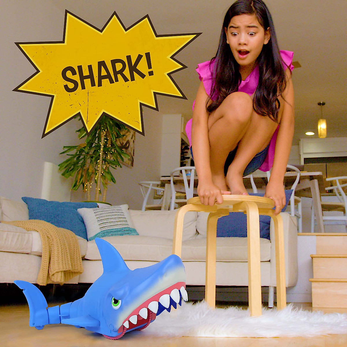 Skyrocket Mega Chomp Remote Control Shark Toys for Boys and Girls Ages 4+ with 2.4 GHz Controller and RC Chomping Action, Blue (18493)