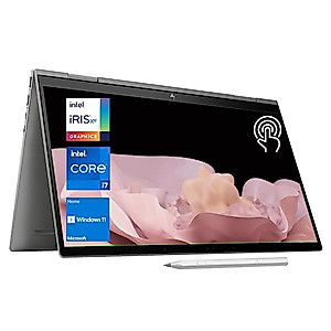 HP Newest 13th Generation Envy 2-in-1 Laptop, 15.6” Touchscreen Display, Intel Core i7-1355U Processor, 64GB RAM, 2TB SSD, Wi-Fi 6, Backlit KB, SD Card Reader, Windows 11 Home, Grey, Stylus Pen