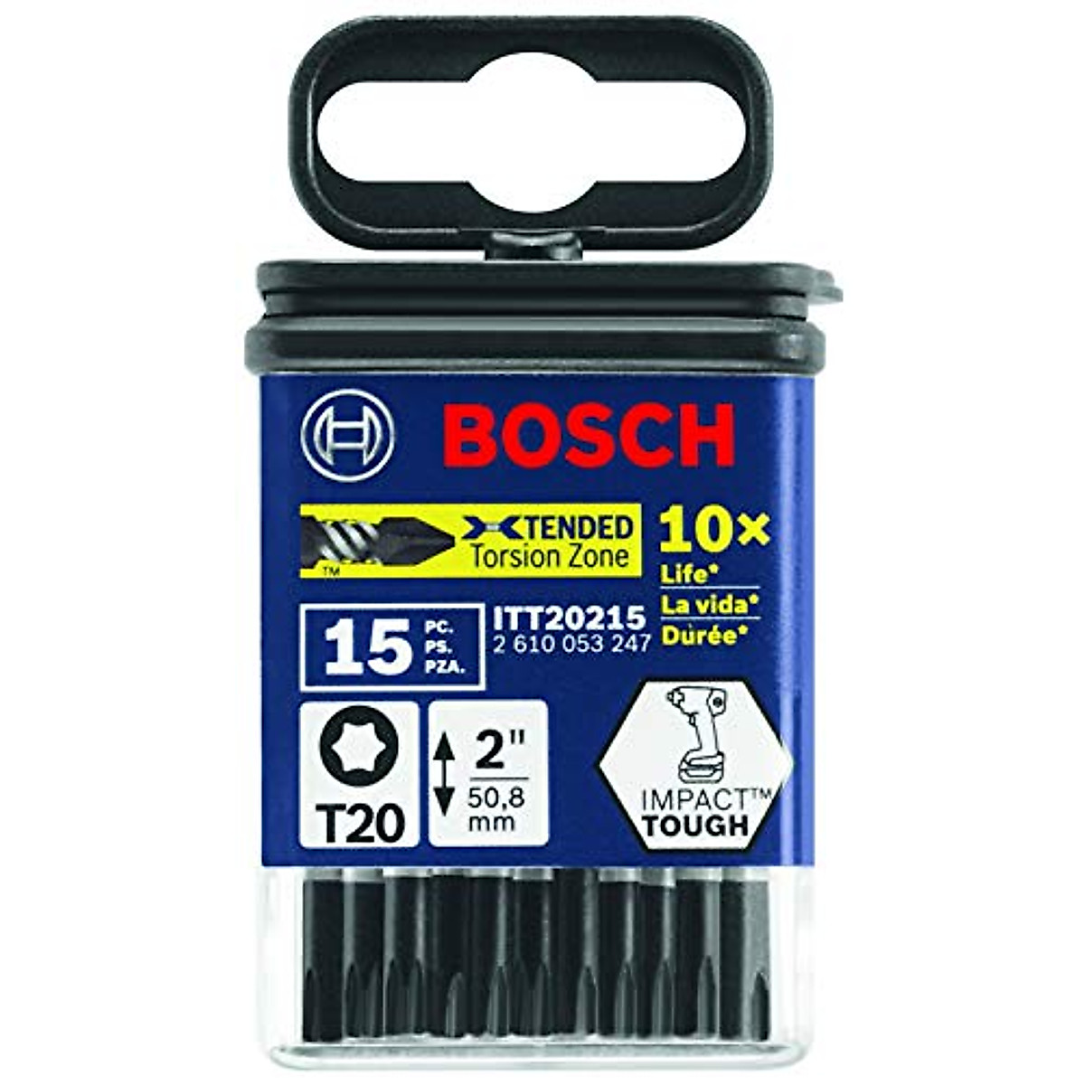 BOSCH ITT20202 2-Pack 2 In. Torx #20 Impact Tough Screwdriving Power Bits