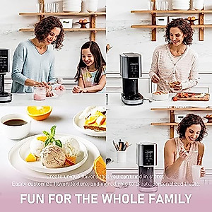 Ice Cream Machines Containers Lids BPA-Free & Dishwasher Safe, Containers Replacement Pints and Lids Compatible with NC299AMZ & NC300s Series Creami Ice Cream Makers(Pink/Grey)