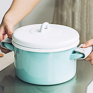 Xihuimay 2 Pairs Silicone Mitts Hot Pot Grip Handle Cover Sleeve Grip Mitt Pinch Grip Microwave Frying Pans Anti-scalding Gloves Griddles Mittens Clips for Kitchen Cooking Baking BBQ, Grey Black