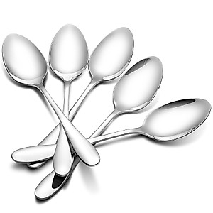 Aebeky 12-Piece Stainless Steel Dinner Spoon,Large Tablespoons,8-Inches (12-Piece)