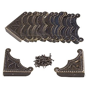 BQLZR Decorative Box Corner Cover Bronze Desk Edge Cover 56x12.5mm Pack of 20