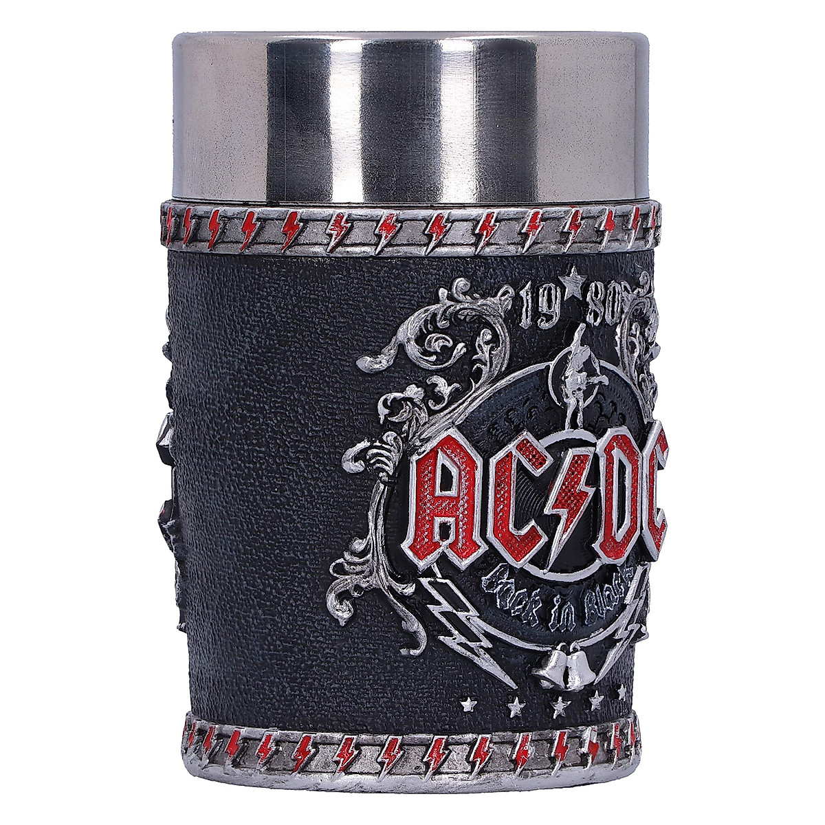 Nemesis Now Officially licensed ACDC Back in Black Shot Glass,8.5cm