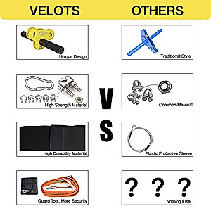 Velots Ziplines Kits for Backyard, 160FT 140FT 105FT 90FT 80FT Zip Lines Kit 350LB Kids Toys Play Set, Adults Playground Games Outdoor (90FT)