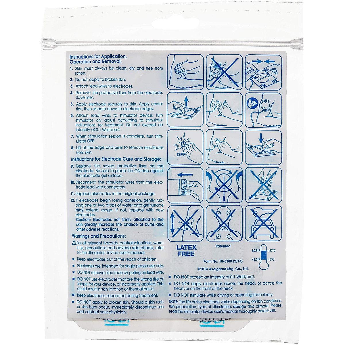 Physical Therapy 82183 Axelgaard ValuTrode Cloth Electrodes, 1.5" x 3.5" Rectangle, Pack of 40