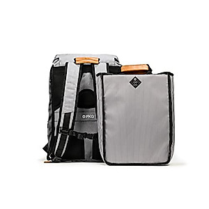 PKG Cambridge (31L) Backpack. 600D Water Resistant Double Layer Construction. 16" Laptop (Light Grey/Tan)