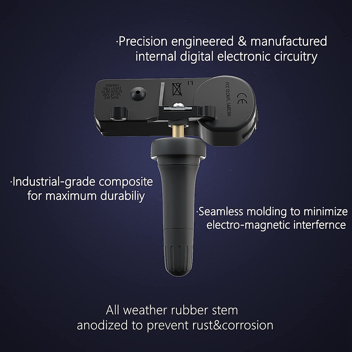 Marsflex TPMS Sensor Compatible for Jeep Grand Cherokee Dodge Ram 1500 Chrysler Fiat, Tire Pressure Monitoring System Replaces# 56029398AA, 56029398AB, 68241067AA, 68241067AB 433MHz