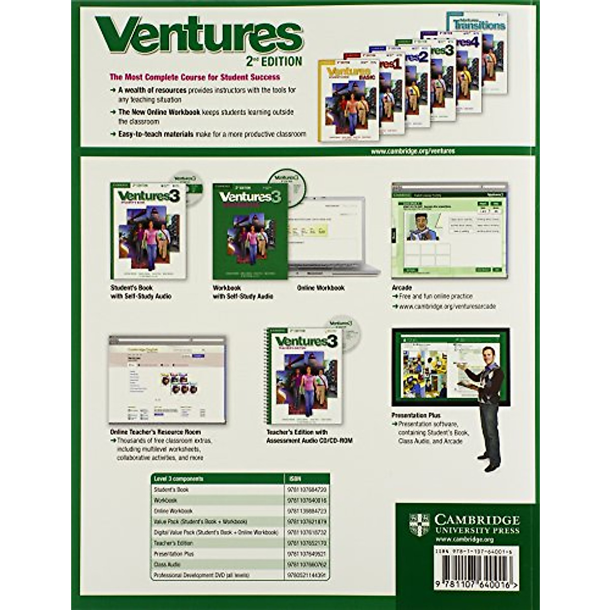 Ventures Level 3 Workbook with Audio CD
