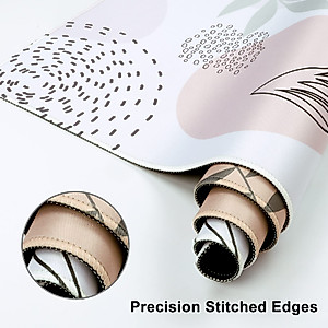 iLeadon Extended Gaming Mouse Pad, 35.4x15.75 inches, XXL Desk Mat, Non-Slip Rubber Base, Wave Pattern (Tropical Leaf)