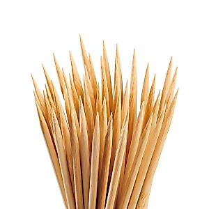 Comfy Package [100 Count] 6 Inch Bamboo Wooden Skewers For Grilling, Shish Kabob, Fruits, Appetizers, and Cocktails