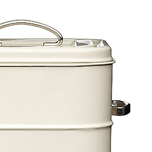 KitchenCraft Living Nostalgia LNLAUNDRYCRE 3 kg Metal Laundry Powder Tin, 19 x 16 x 27 cm - Antique Cream