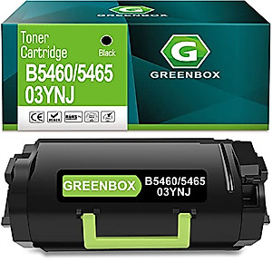 GREENBOX Remanufactured 03YNJ High Yield Toner Cartridge Replacement for Dell B5460 B5465 03YNJ 332-0131 for B5460dn B5465dnf Printer (45,000 Pages, 1 Black)