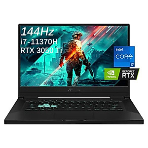 Newest ASUS TUF Dash F15 Ultra Slim 15.6" Gaming Laptop, 144Hz FHD, Intel i7-11370H(Up to 4.8GHz), NVIDIA Geforce RTX 3050 Ti, 16GB DDR4 RAM, 1TB NVMe SSD, Thunderbolt 4, WiFi 6, Windows 10