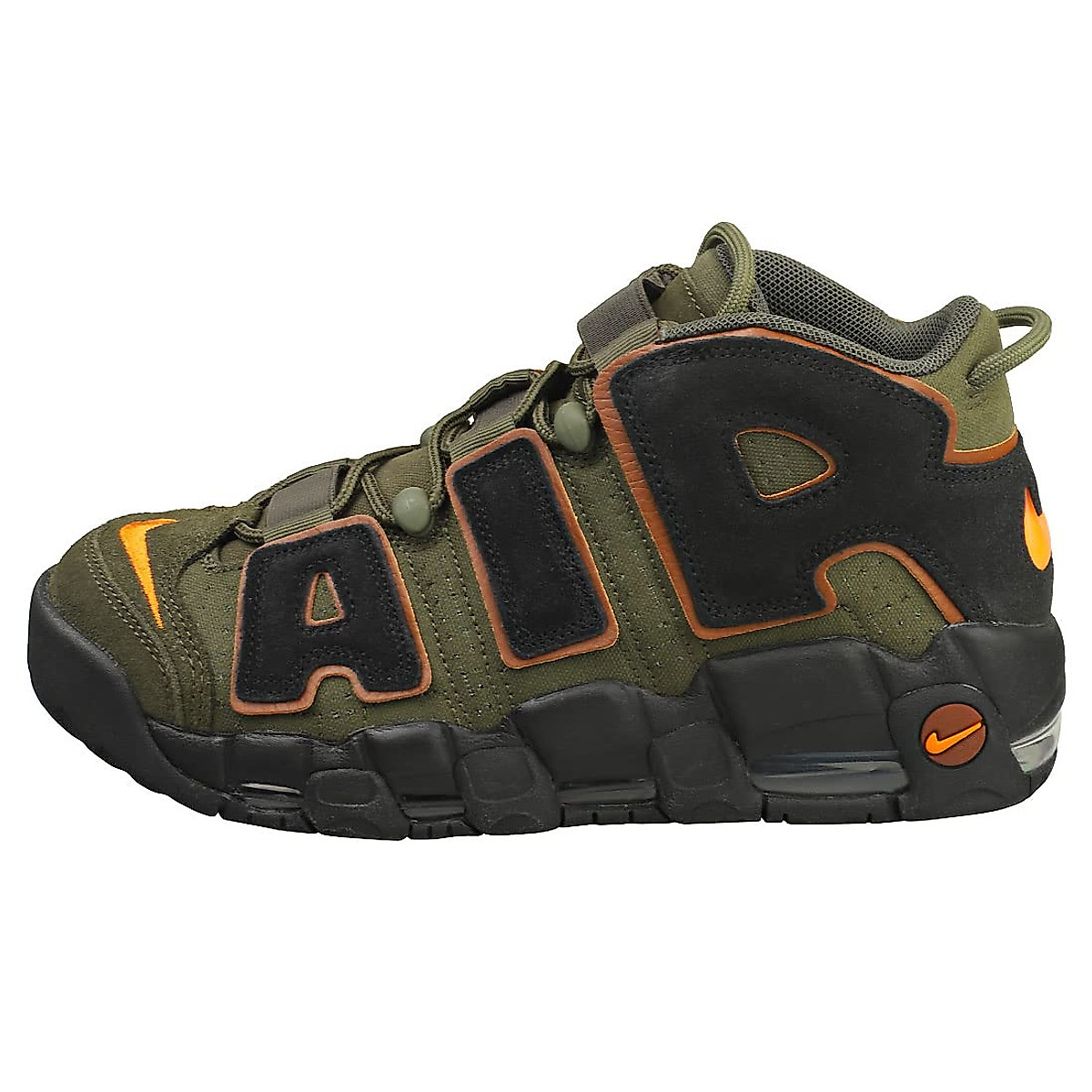 Nike mens Air More Uptempo Shoes, Cargo Khaki/Black-pecan-alpha, 8.5