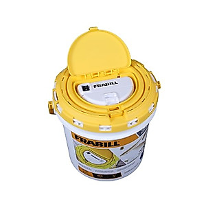 Frabill 4825 Insulated Bait Bucket with Built in Aerator , White and Yellow, 1.3 Gallons