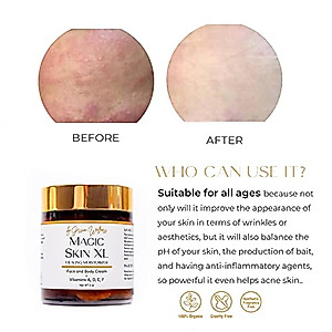 JESSICA WELLNESS – Magic Skin Moisturizer Cream for Sensitive Skin, Dry Skin and Other Skin Types, Face and Body Skin Moisturizer for All Ages (2 oz)