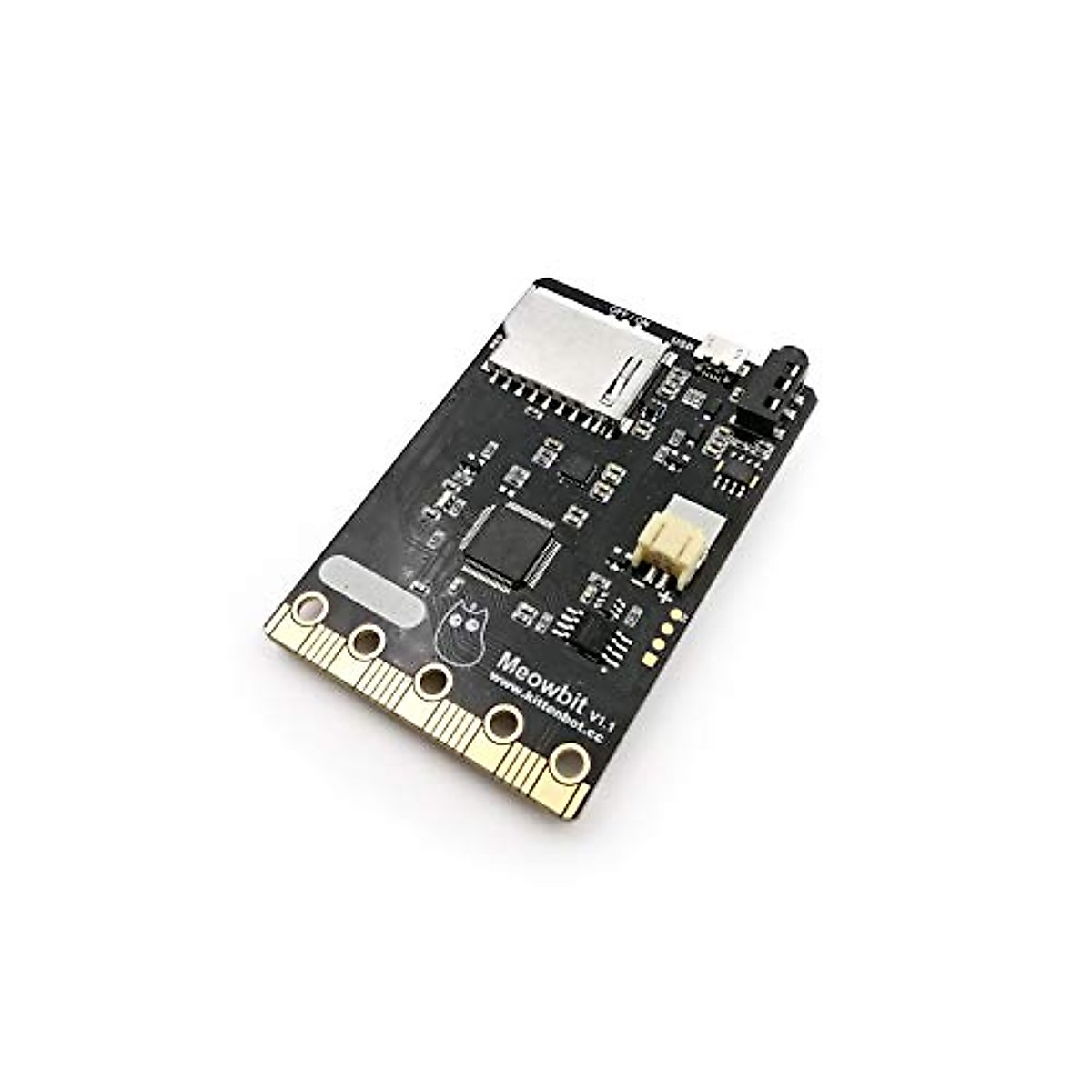 Kittenbot Meowbit Card-Sized Retro Game Computer Codable Console for Microsoft Makecode Arcade & Python Video Game Compatible Micro:bit Expansion Board for Robot Building Without Battery(Blue)