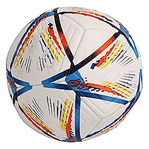 Keenso Colorful Soccer Ball, Nylon Winding Yarn Durable Adult Soccer Ball for Lawn (15~16cm / 5.91~6.3in)