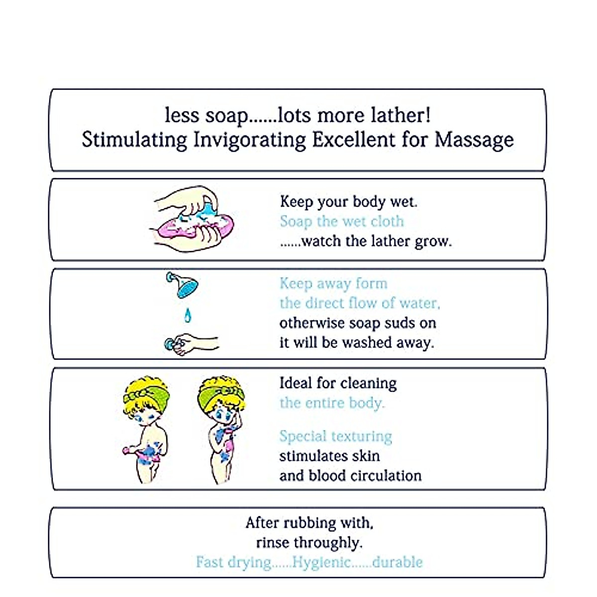 Texture And Spa Exfoliating Dual Massage For Shower Body Gloves Bath Scrubs Beauty Tools Body Sponge Men