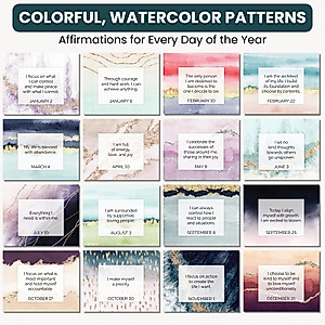 bloom daily planners Undated Perpetual Desk Easel / Inspirational Standing Flip Calendar - Page a Day - (5.25" x 5.5") - Positive Daily Affirmations