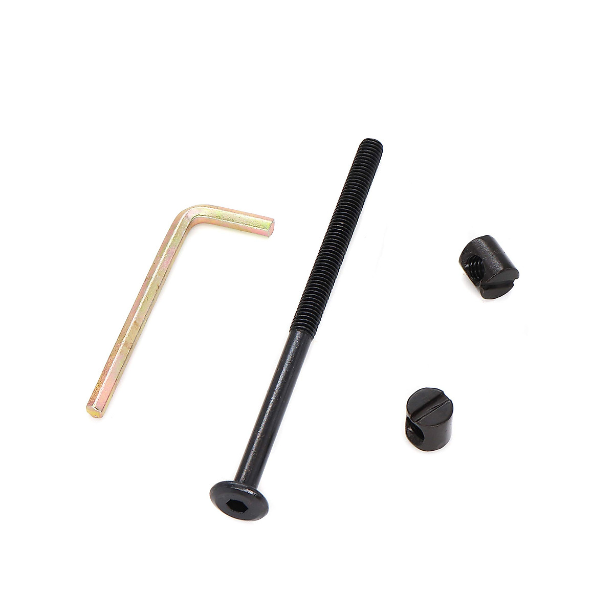 binifiMux 10-Pack Black M6 110mm Long Allen Socket Head Bolts Barrel Nuts for Furniture Table Bed