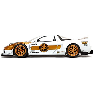 Jada Toys Power Rangers 1:24 2002 Honda NSX Type-R Japan Spec Die-cast Car with 2.75" White Ranger Figure, Toys for Kids and Adults