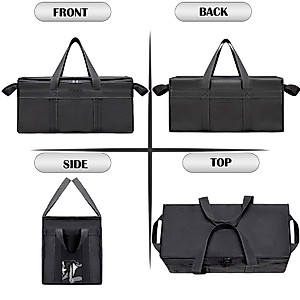 Brandzini Insulated Delivery Grocery Bag Carrier, 23" X14" X15", Ideal for Uber Eats, Postmates, Doordash, Catering, and Grocery Shopping (XXXL)