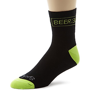 SockGuy Men's Beer 30 Socks, Black, Small/Medium