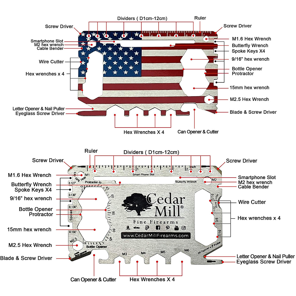 Micro, All-in-One Professional 9mm Pistol Cleaning Kit - 357, 380, 38, 40, 44 mag, 45 Swivel Handle, 2 Rods, 3 Clean Brushes – Premium Steel & Nylon with Durable Lifelong Construction + Deluxe X-Tool