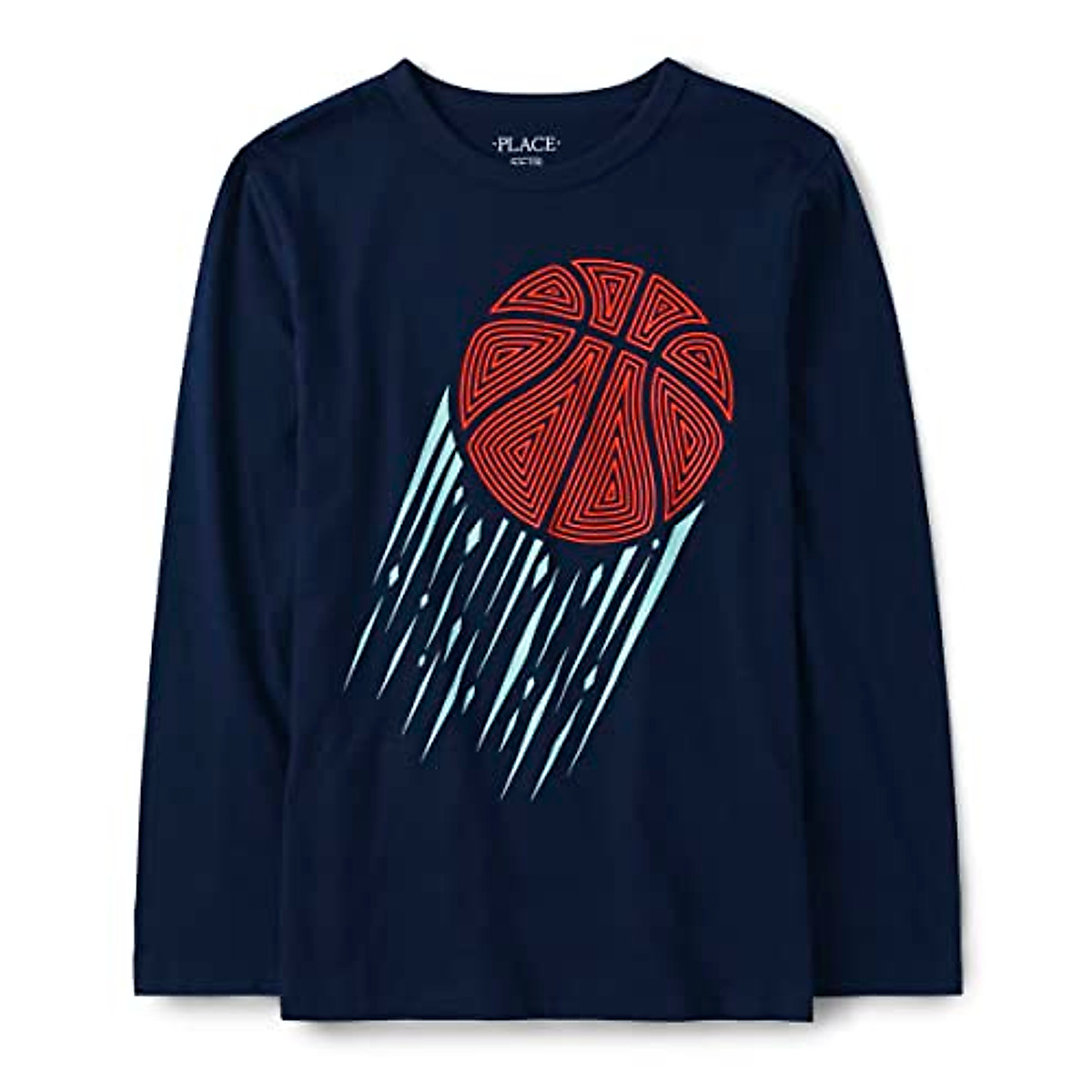The Children's Place Boys Sports Long Sleeve Graphic T-Shirts Basketball Medium