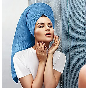 Utopia Towels 8-Piece Premium Towel Set, 2 Bath Towels, 2 Hand Towels, and 4 Wash Cloths, 600 GSM 100% Ring Spun Cotton Highly Absorbent Towels for Bathroom, Gym, Hotel, and Spa (Electric Blue)