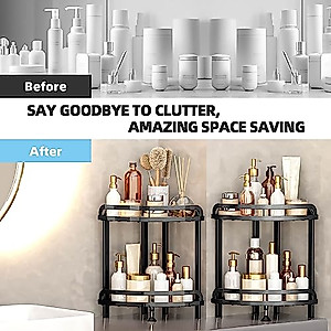 YIWANFW Under Sink Organizer and Storage, Corner Shelf Bathroom Counter Organizer, 2 Pack