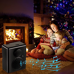 Fire Crackler Sound System, Crackling Sound Machine for Electric Gas Fireplace with USB Cable & 4 Nature Sounds, Timer Setting Battery Operated Volume Adjustable
