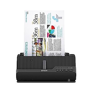 Epson - Workforce ES-C320W - Wireless Compact Desktop Document Scanner - 2-Sided Scanning and Auto Document Feeder - Paper and Card Scanner - Black