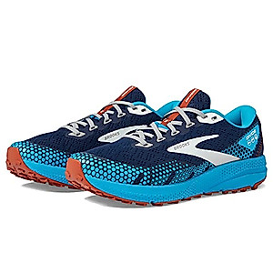 Brooks Men’s Divide 3 Trail Running Shoe - Peacoat/Atomic Blue/Rooibos - 11 Medium