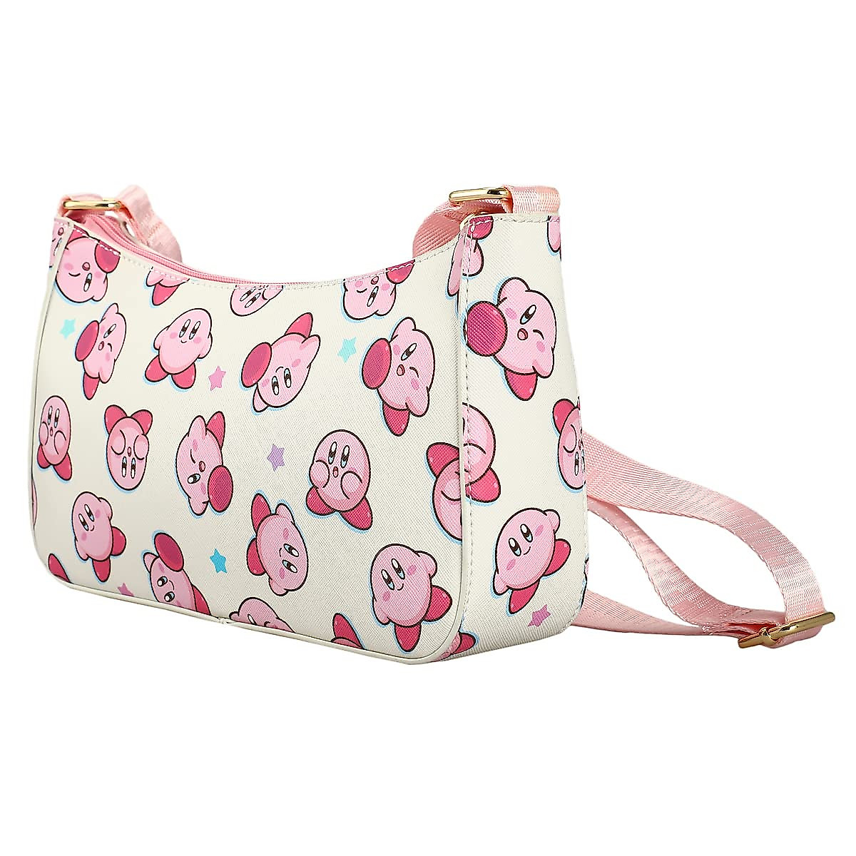 Kirby Character Repeat Print White Handbag OSFA